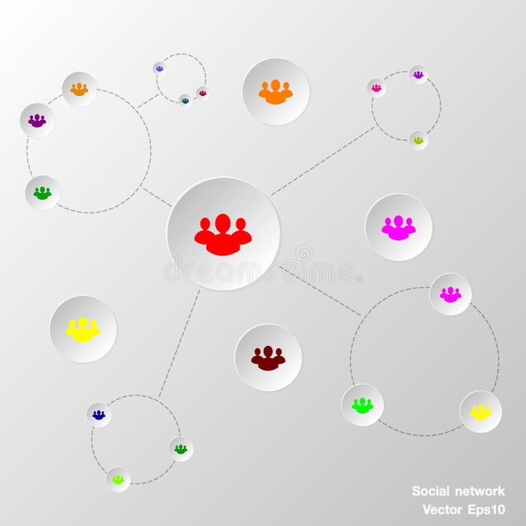 Paper social network Art stock vector. Illustration of chat - 36288625