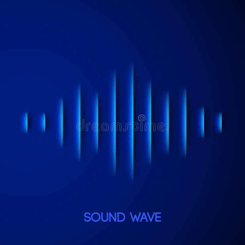 Paper Sound Waveform with Shadow Stock Vector - Illustration of paper ...