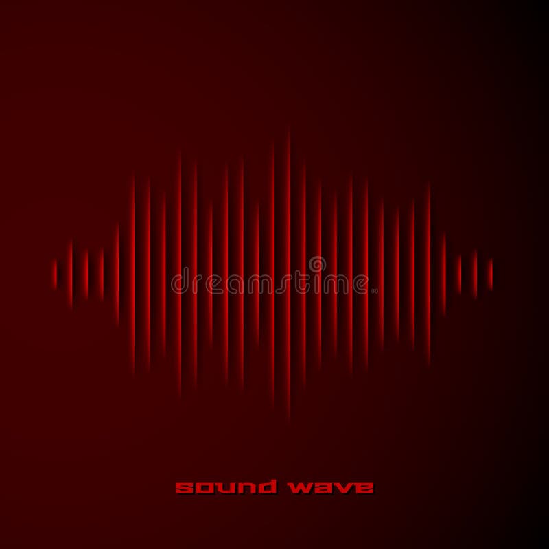 Paper Sound Waveform with Shadow Stock Vector - Illustration of sine ...