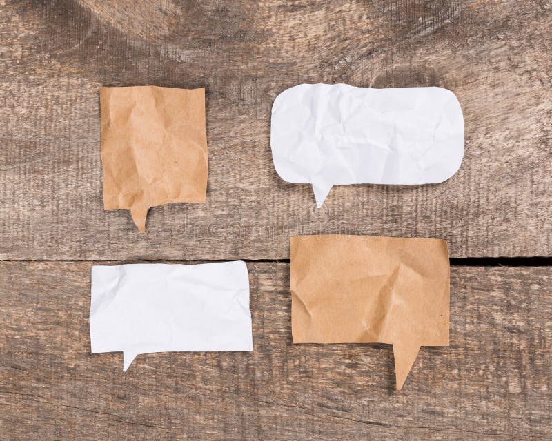 Paper speech bubble stock photo. Image of office, craft - 63261804