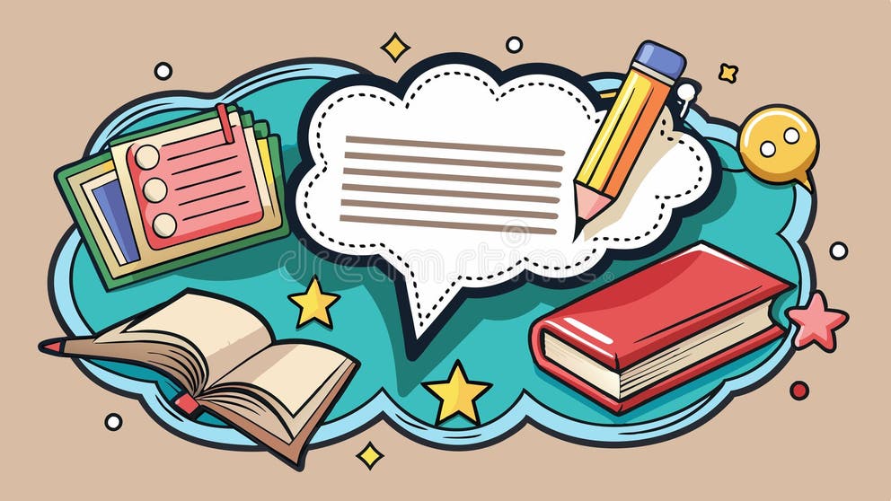 Paper Speech Cloud Sticker for Chat Text Vector. Grunge Message Box and ...