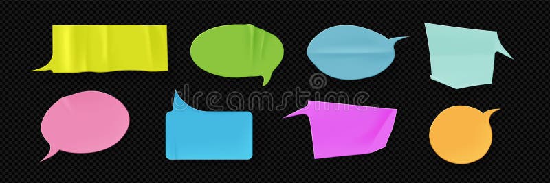 Paper Speech Cloud Sticker for Chat Text Vector Stock Vector ...