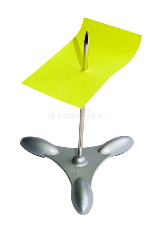 Paper Spike with a Piece of Paper Stock Image - Image of message, sheet ...