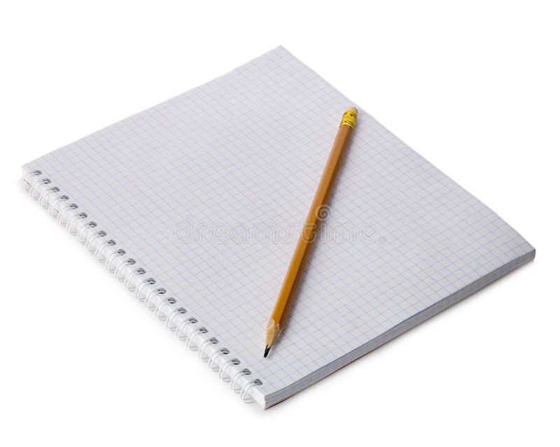 Paper Spiral Notebook Close-up Isolated on a White Background. Blank ...