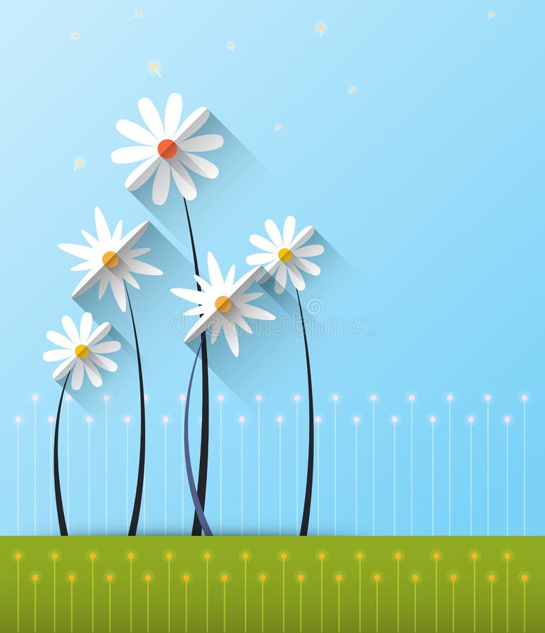 Paper Spring Tree with Space for Design Stock Vector - Illustration of ...