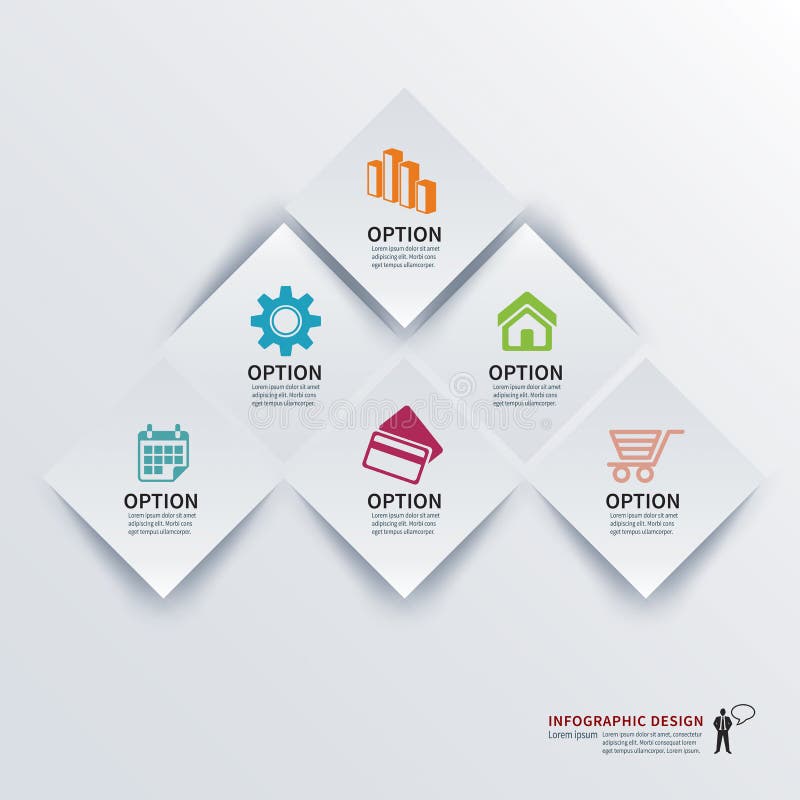 Paper tab infographic stock vector. Illustration of label - 47157343