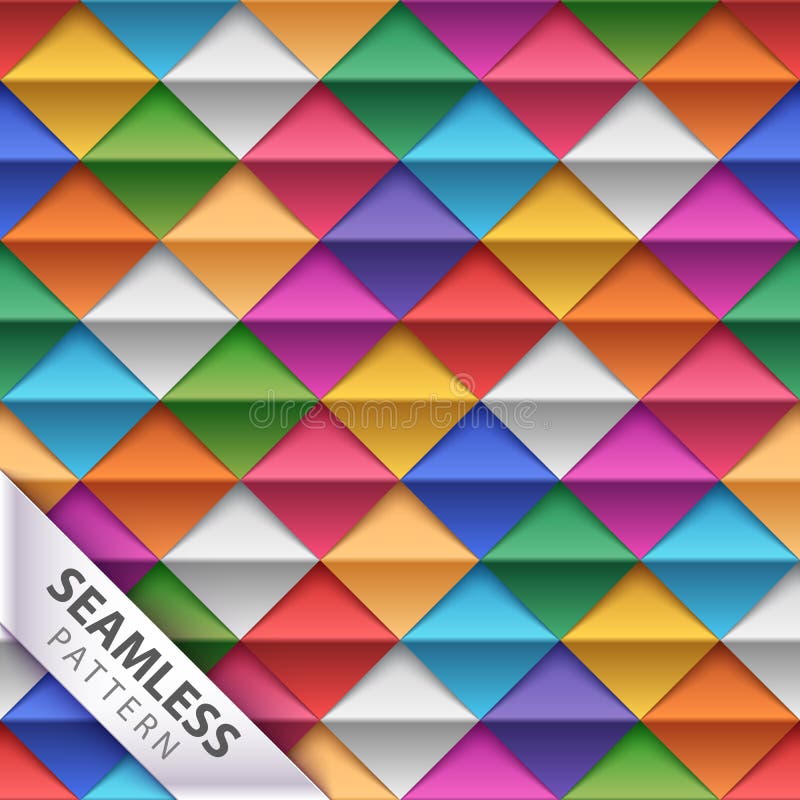 Paper, Square, Origami Seamless Pattern. Stock Vector - Illustration of ...