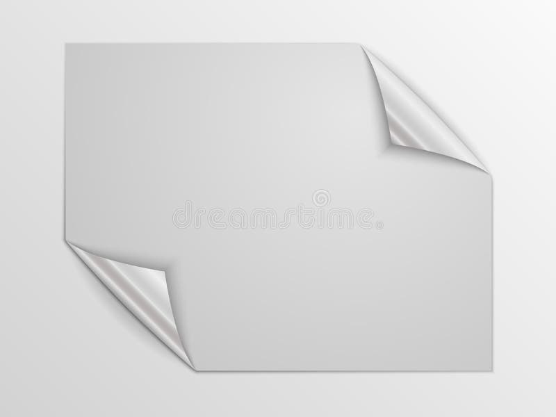 Paper Square Page. Vector Illustration Stock Illustration ...