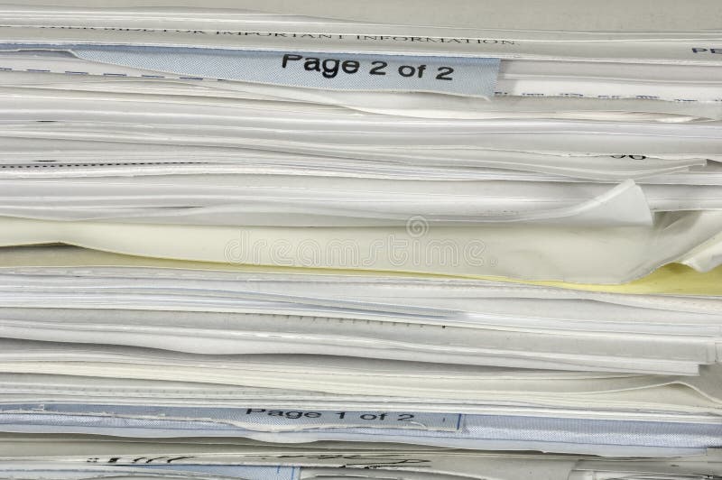 Paper Stack stock image. Image of everyday, pages, bills - 1203789