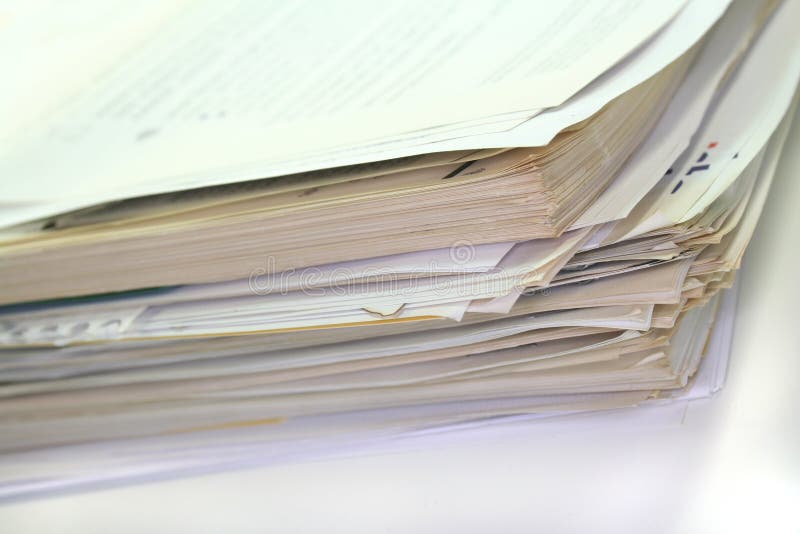 Paper stack stock photo. Image of office, system, sort - 13750796