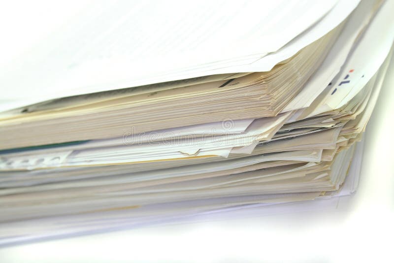 Paper stack stock image. Image of away, white, work, accounts - 13975613