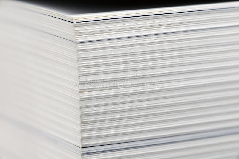 Paper stack closeup stock image. Image of simple, white - 79478215
