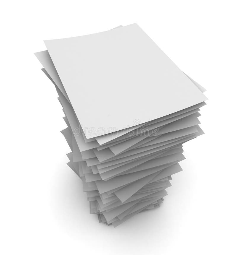 Paper Stack Concept 3d Illustration Stock Illustration - Illustration ...