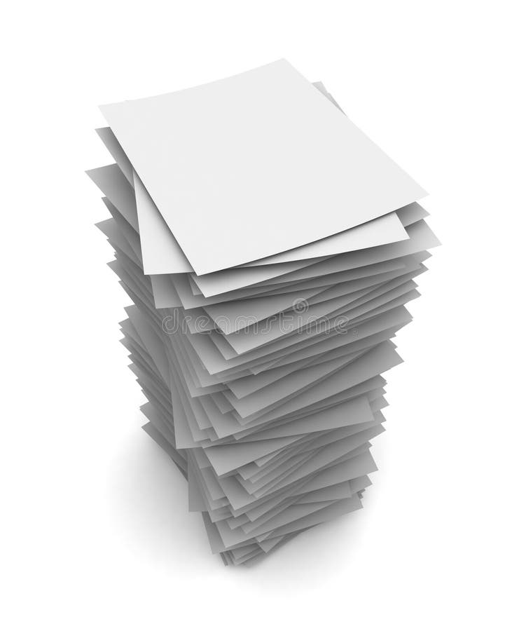 Paper Stack Concept 3d Illustration Stock Illustration - Illustration ...