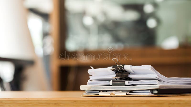 Paper Stack on the Desk Related To Business Functions Stock Image ...