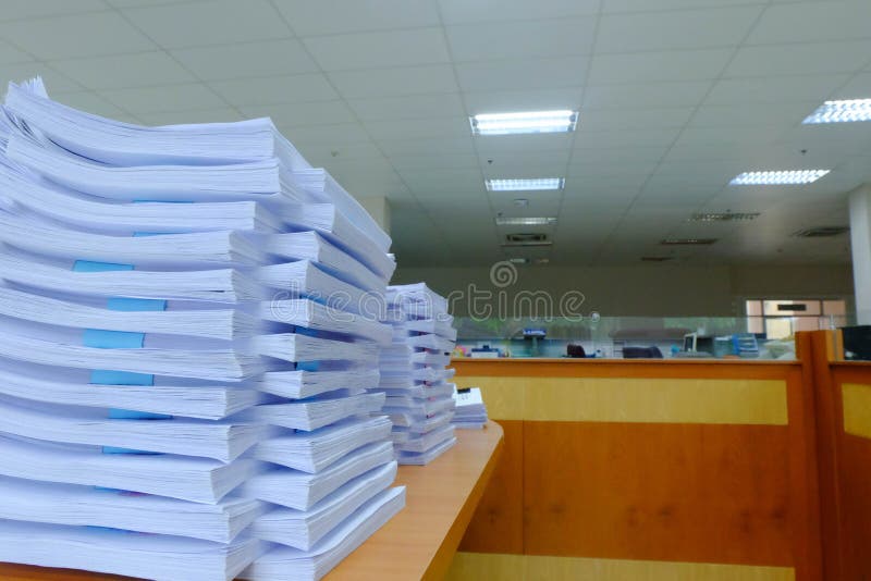 The Paper Stack of Documents on the Desk,Interchangeable Documents ...