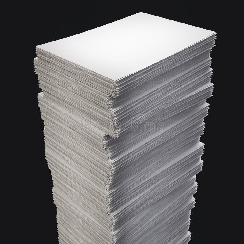 Paper stack stock illustration. Illustration of copy - 44462745