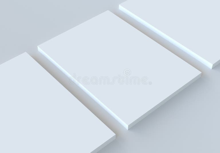 A4 paper stack mockup. stock illustration. Illustration of design ...