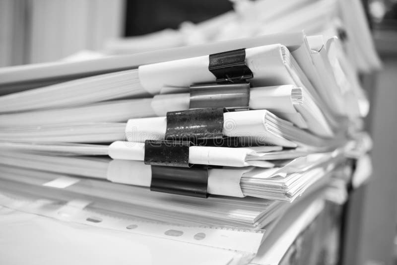 Paper Stack, Pile of Unfinished Documents on Office Desk Related Stock ...