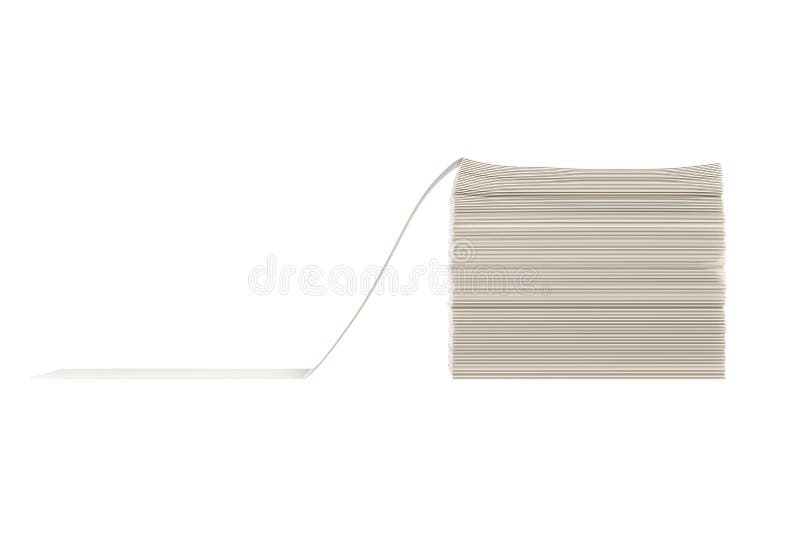 Paper stack, side view stock illustration. Illustration of stacked ...