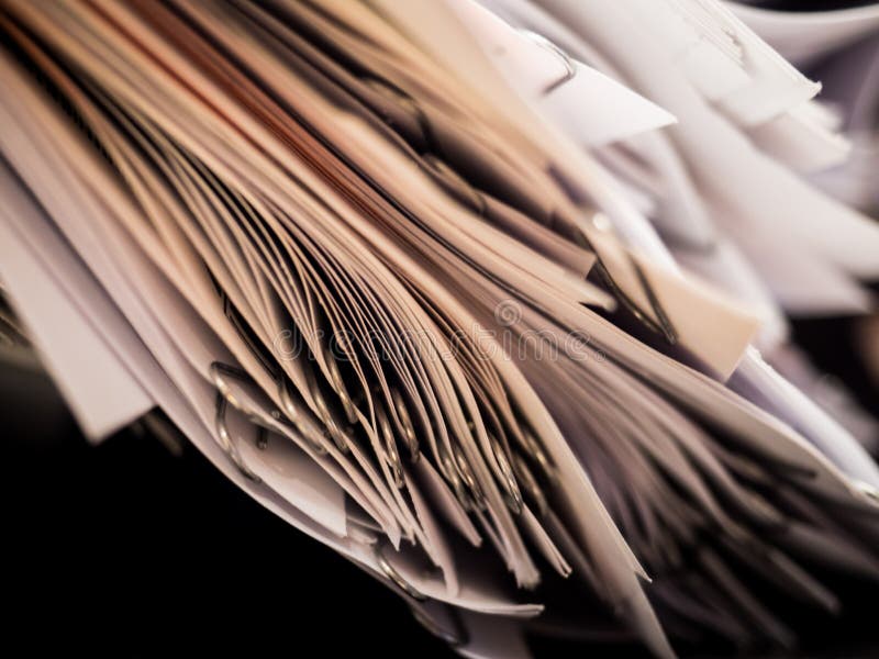 The Paper Stack is a Side View Stock Image - Image of learning ...