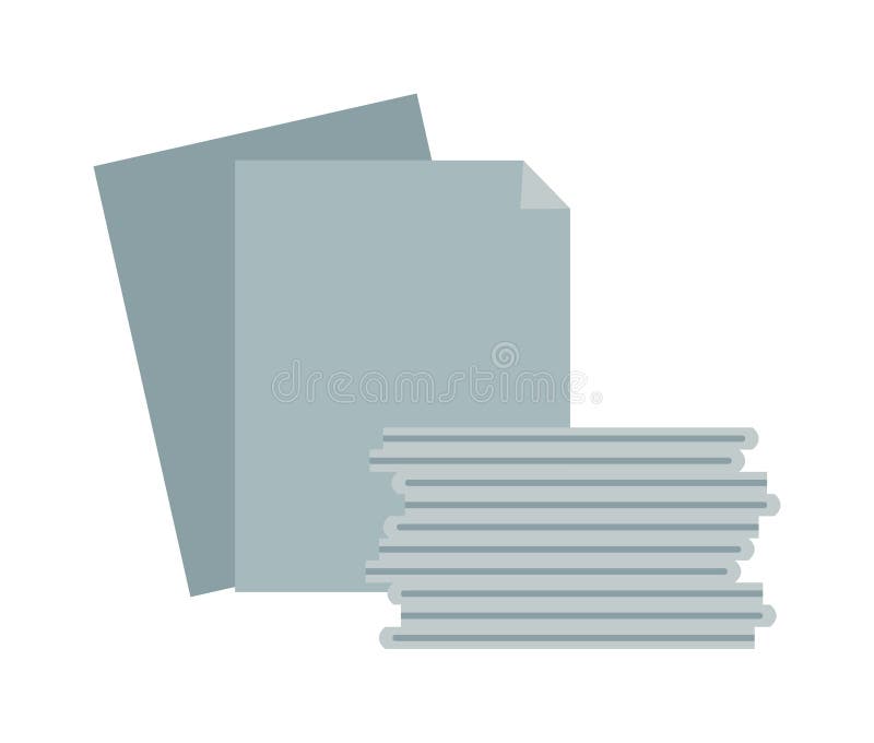 Paper Stack Vector Illustration Stock Vector - Illustration of file ...