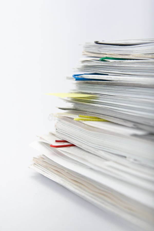 Stack of waste paper stock image. Image of heap, paper - 12189519