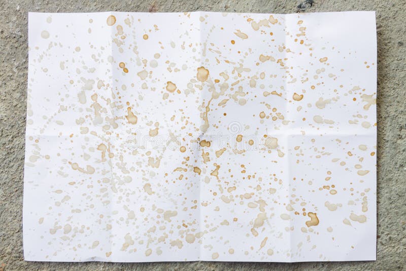 Paper with stain of coffee stock image. Image of splashing - 50649697