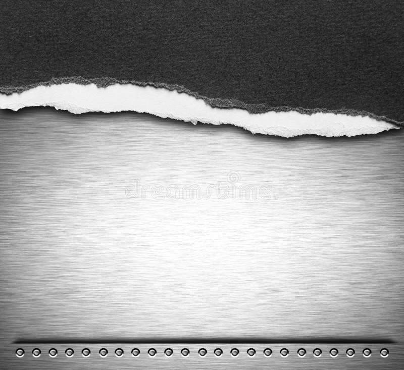 Paper on steel stock image. Image of damage, background - 45111129