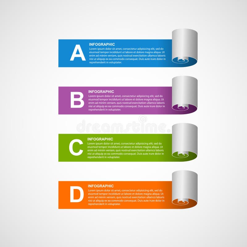 Paper Sticker, Banners, Options Infographic. Design Element Stock ...