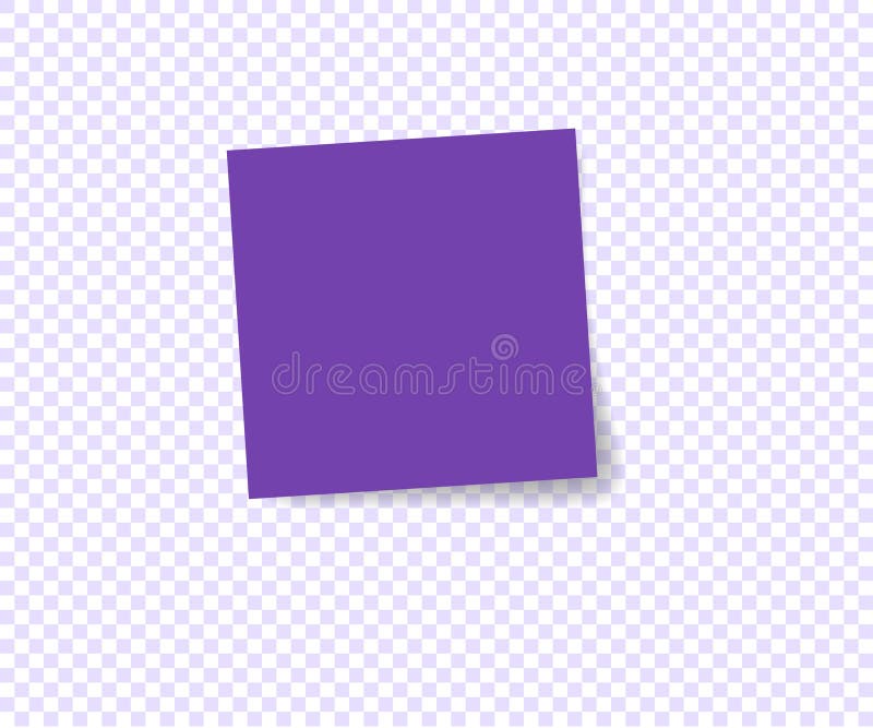 Violet Paper Sticker with Shadow on Transparent Background. Vector ...