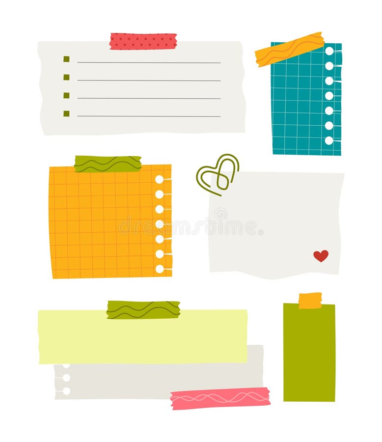 Paper Sticker Various Notes are Personal. Accessories for Organizing ...