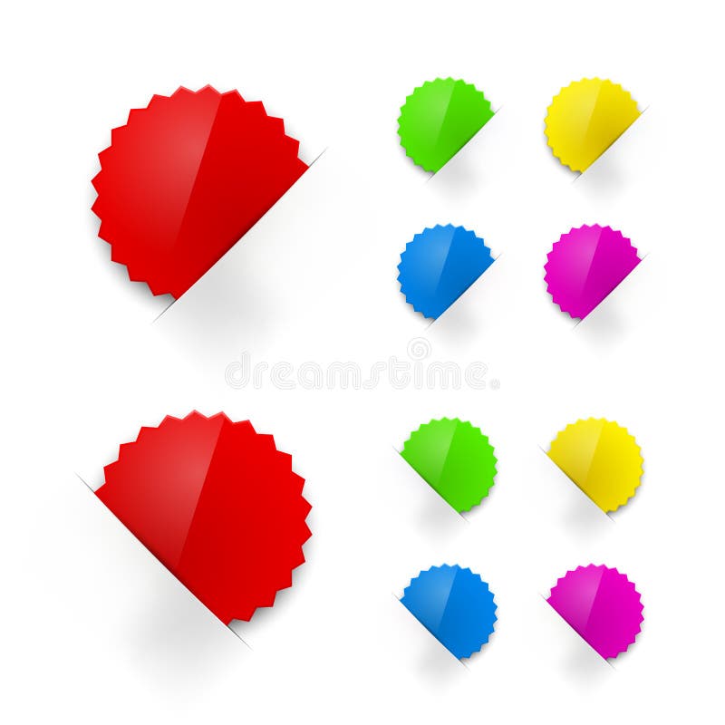 Paper stickers collection stock vector. Illustration of label - 28246484