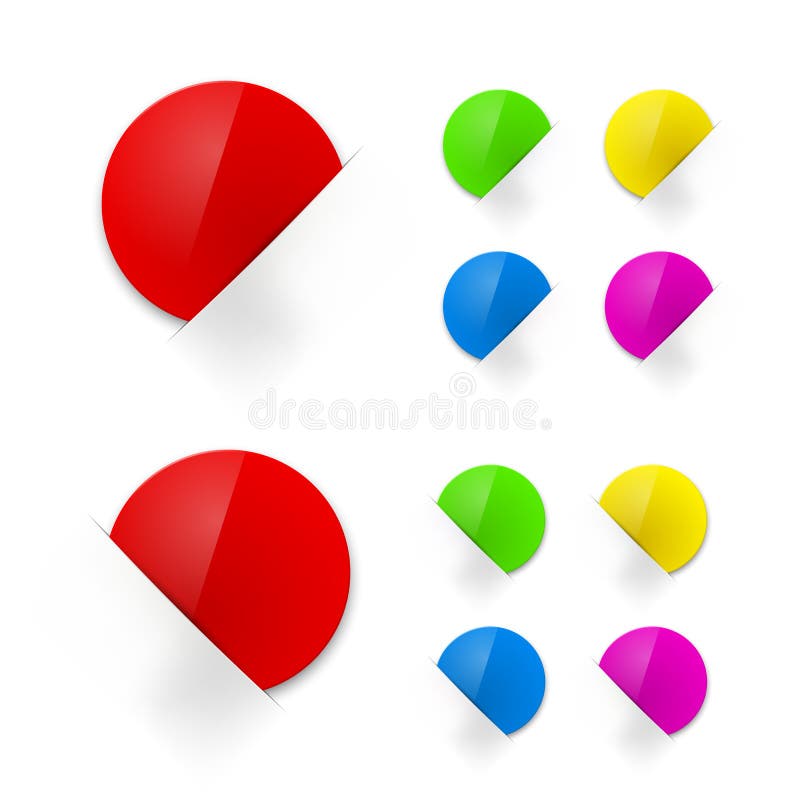Paper stickers collection stock vector. Illustration of promotion ...