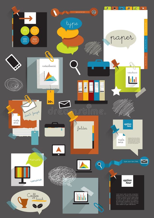 Paper stickers stock vector. Illustration of paper, design - 33409616