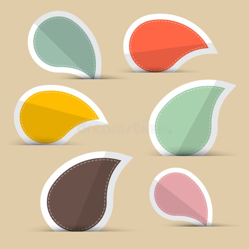Paper Stickers - Labels stock vector. Illustration of paper - 41753965