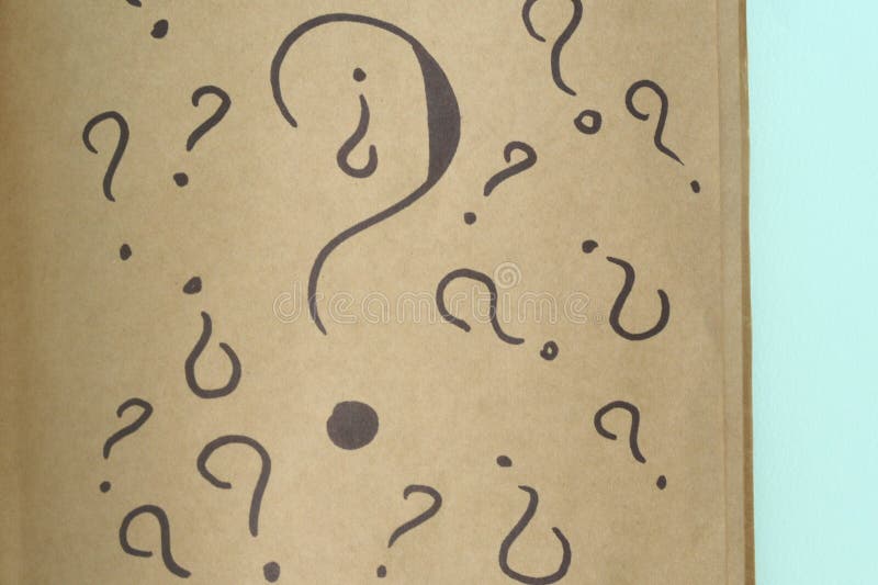 Paper Stickers with a Question Mark , Concept for Solving the Problem ...