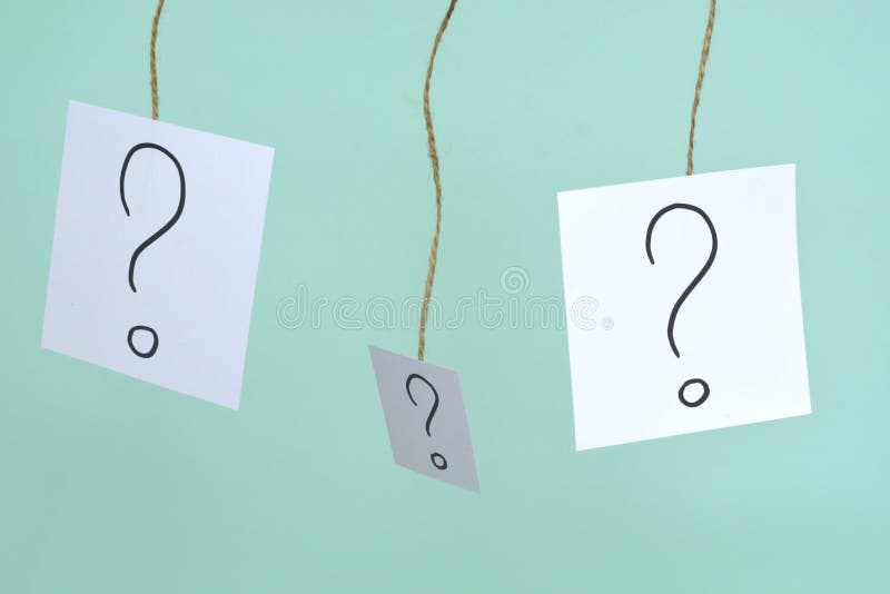 Paper Stickers with a Question Mark , Concept for Solving the Problem ...