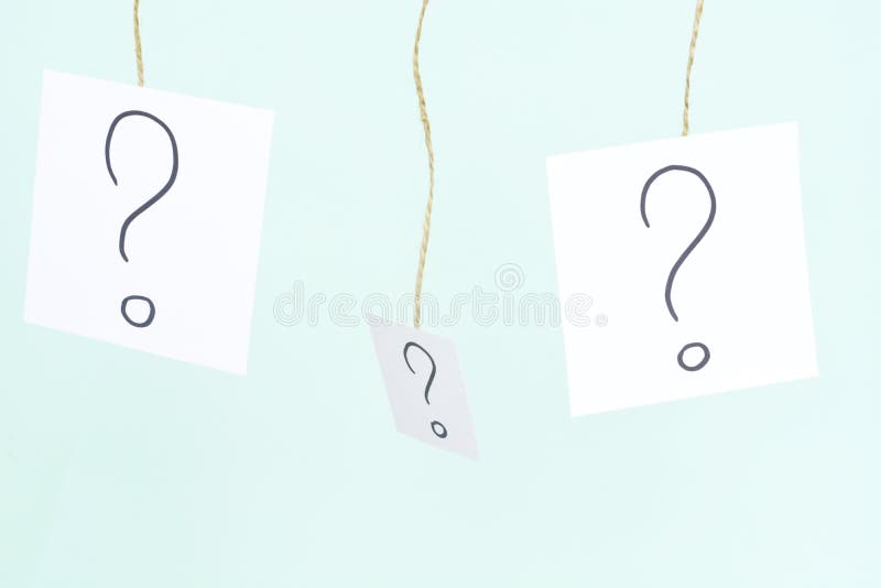 Paper Stickers with a Question Mark , Concept for Solving the Problem ...