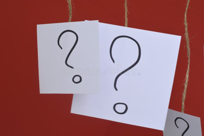 Paper Stickers with a Question Mark , Concept for Solving the Problem ...