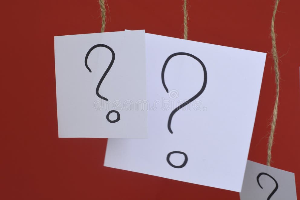 Paper Stickers with a Question Mark , Concept for Solving the Problem ...