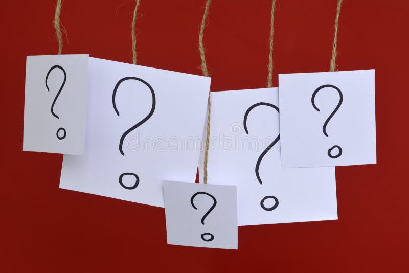 Paper Stickers with a Question Mark , Concept for Solving the Problem ...