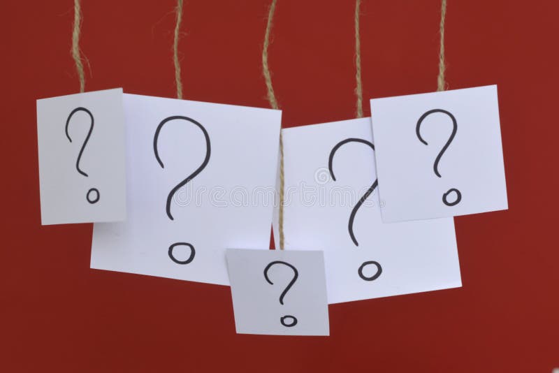 Paper Stickers with a Question Mark , Concept for Solving the Problem ...