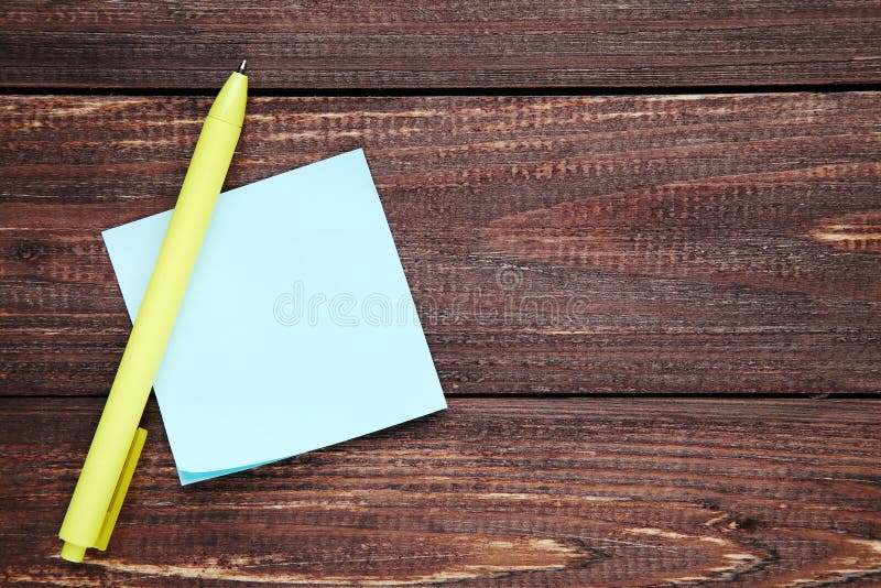 Paper sticky note with pen stock image. Image of note - 176072417