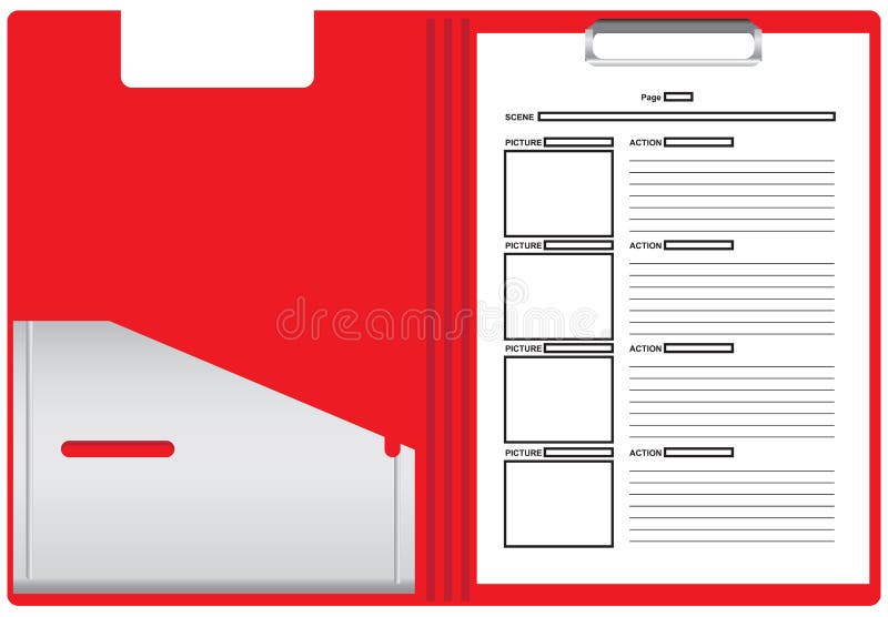 Paper for the Storyboard of the Film Stock Vector - Illustration of ...