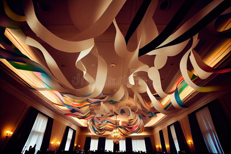 Paper Streamer Being Blown in the Wind, Creating a Whimsical Scene ...