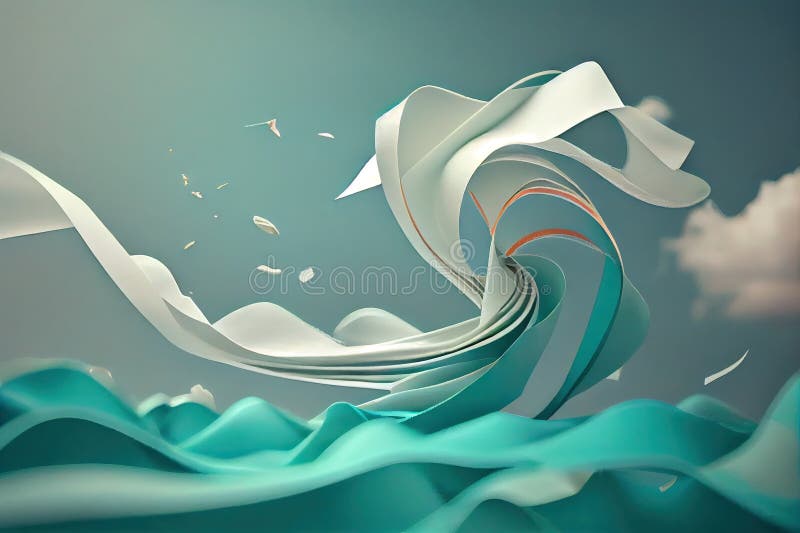 Paper Streamer Floating in the Breeze, Creating a Whimsical and ...