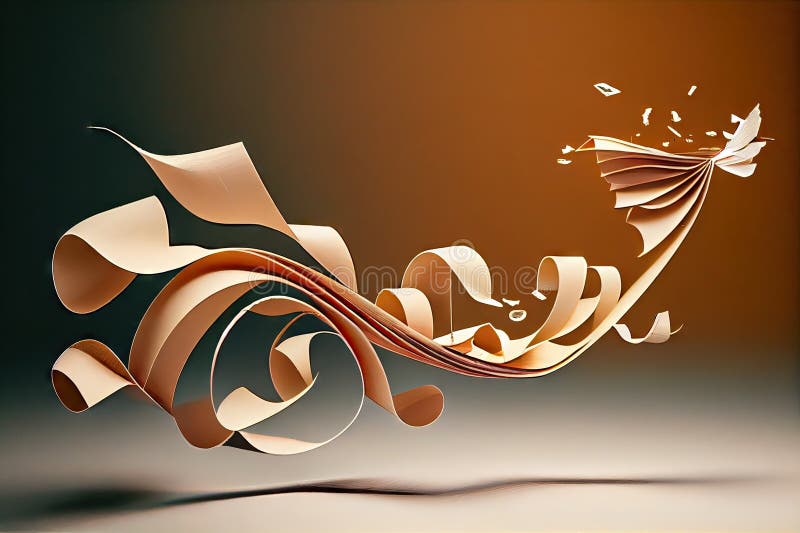 Paper Streamer Flying through the Air, Trailing Behind it Stock ...