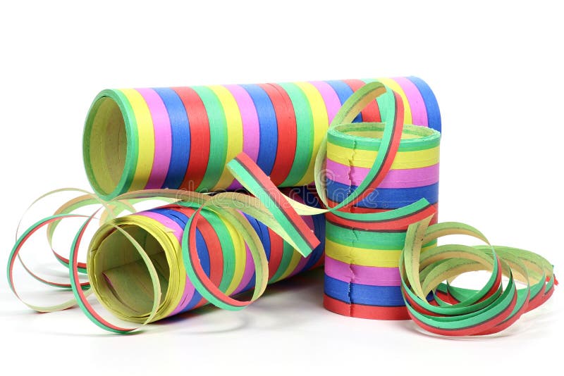 Paper streamers stock photo. Image of year, birthday - 66316940