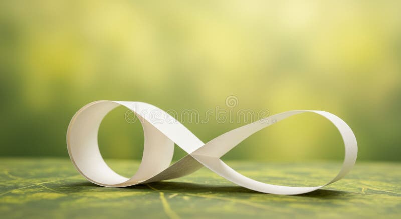 A Paper Strip Forms a Twisted Loop Resembling an Infinity Symbol ...